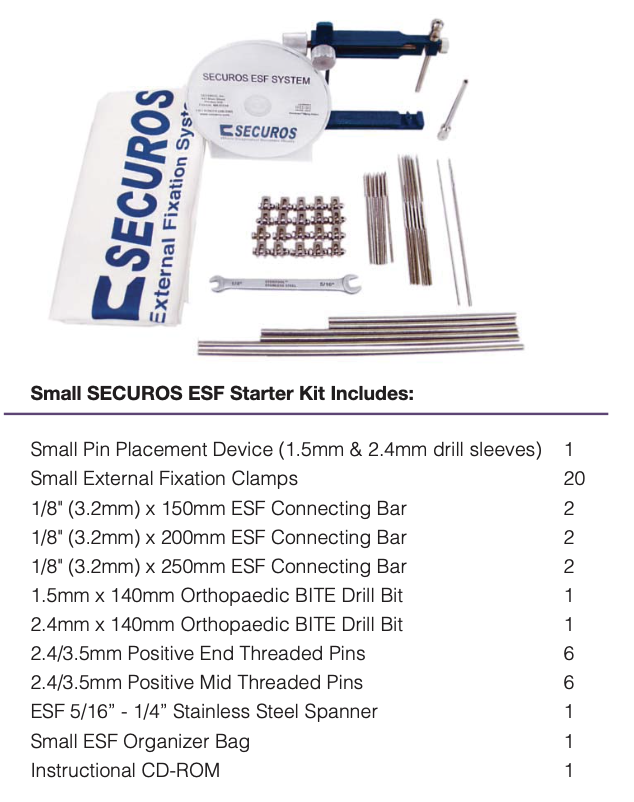 Securos External Fixation System Small Starter Kit - Duggan Veterinary ...