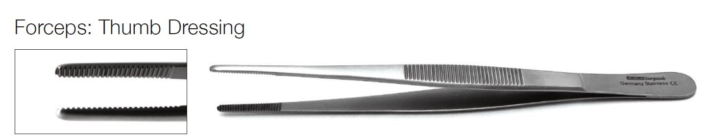 Thumb Tissue Forceps Ser 10"" (25cm) - Duggan Veterinary Supplies